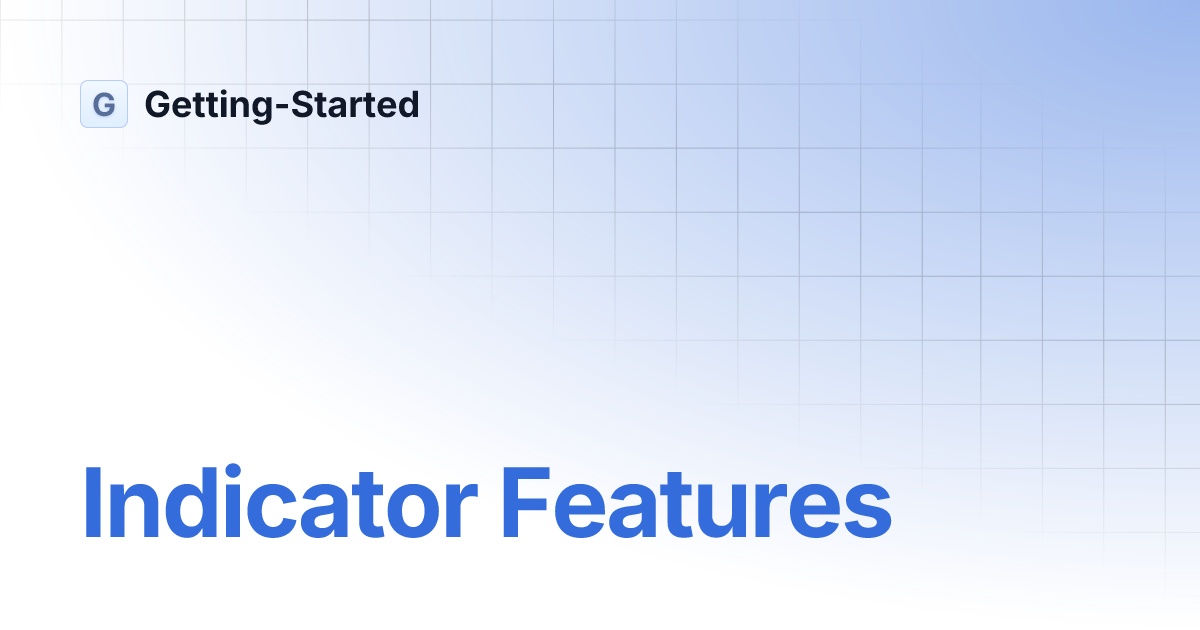 Indicator Features | Getting-Started